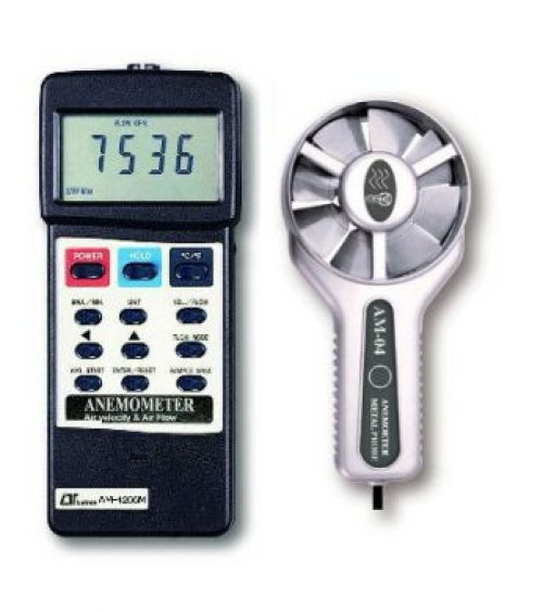 Air Flow & Air Velocity Anemometer with Metal Vane - AM-4206M
