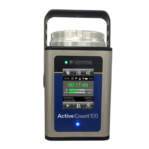 Lighthouse ActiveCount 100 Microbial Air Sampler with Aluminum Samplin