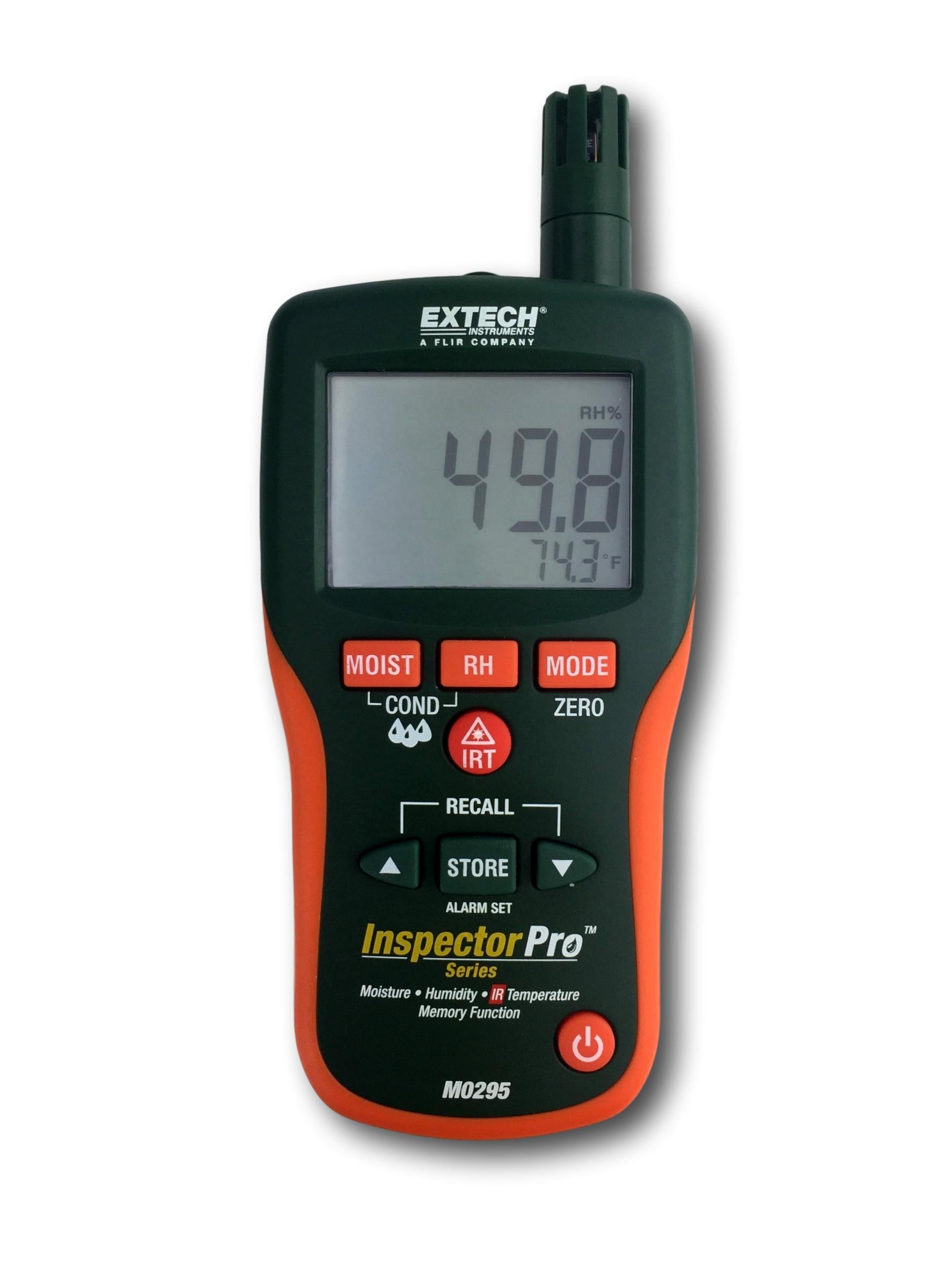 EXTECH MO295, Pinless Moisture Psychrometer plus IR Thermometer